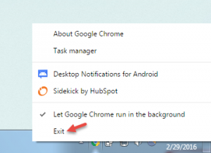 Exit Chrome Completely by Closing Background Apps, Extensions and Processes